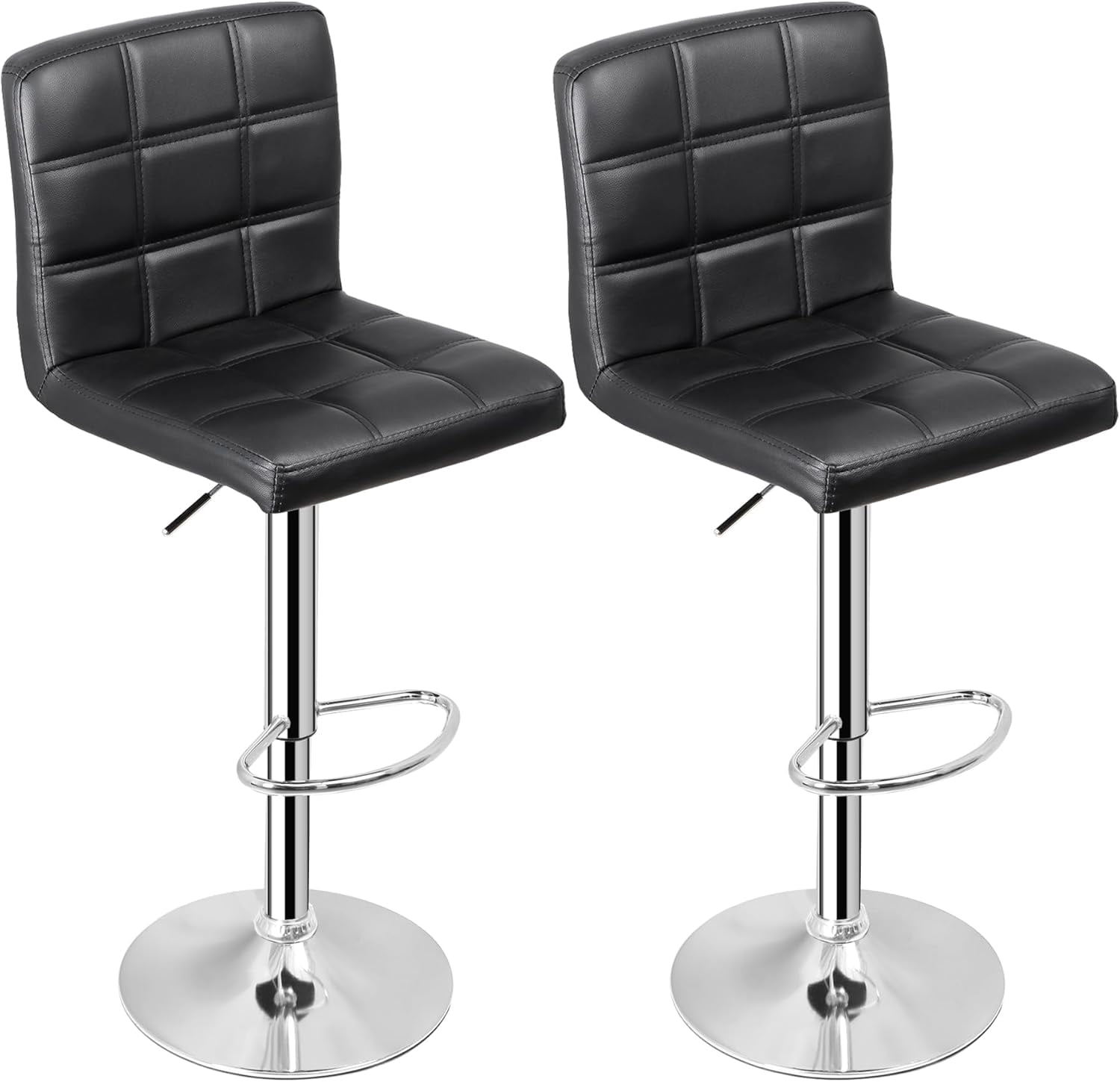 ZIRAV XL Bar Stools Set of 2 Adjustable Height Counter Stools with ...