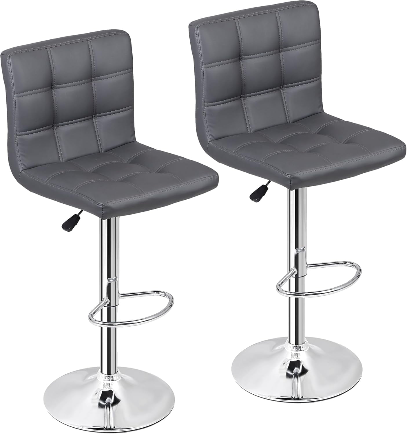 ZIRAV XL Bar Stools Set of 2 Adjustable Height Counter Stools with ...