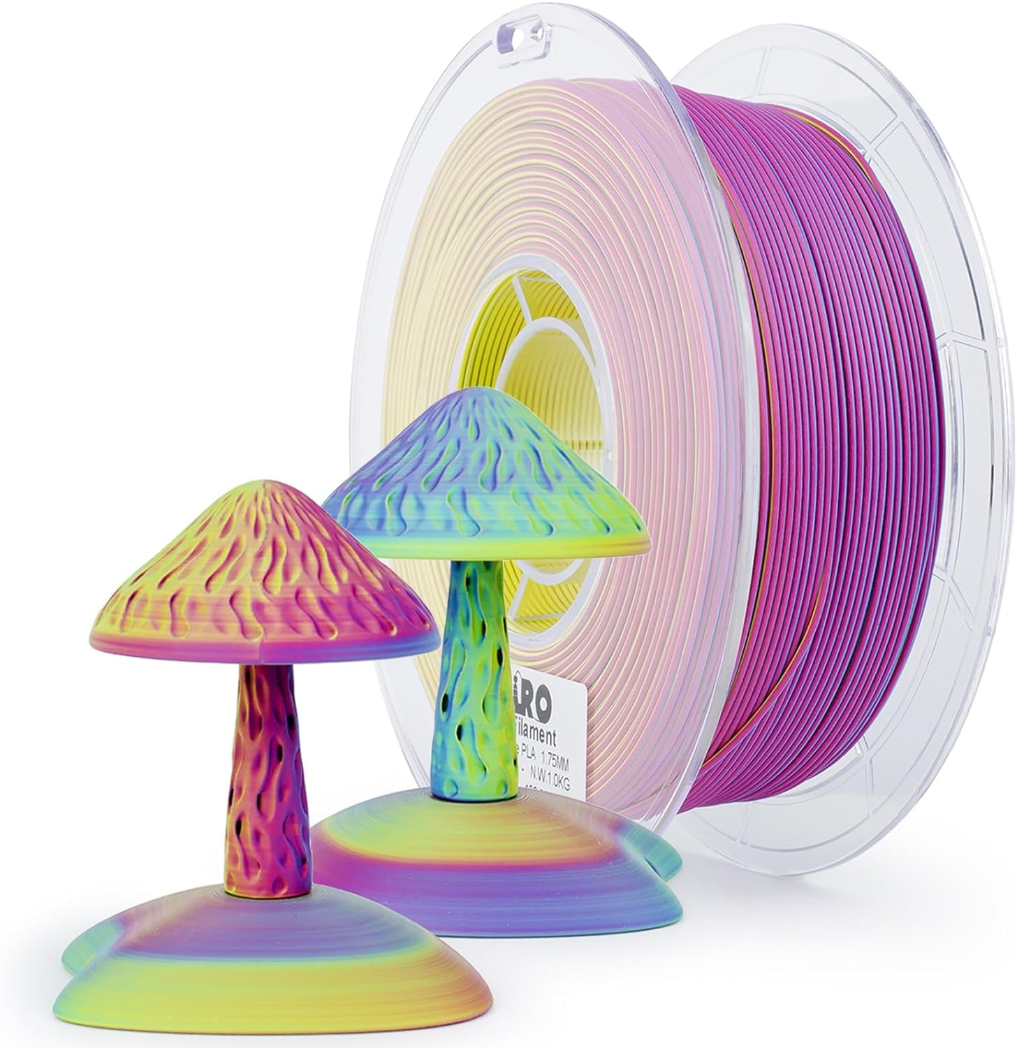 ZIRO PLA Filament Matte, Multicolors 3D Printer Filament, 3-in-1 Chrome ...