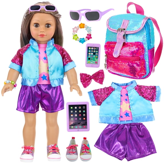ZITA ELEMENT 18 Inch Doll Clothes & Accessories Set - 3-Piece Doll ...