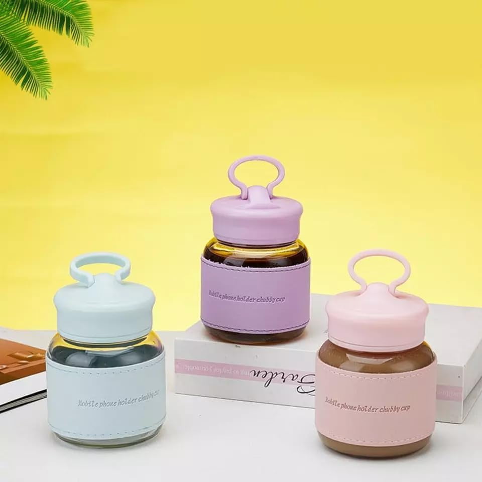 ZITONIOM Fat Cup Beauty Mini Portable Small Water Bottle with Mobile ...