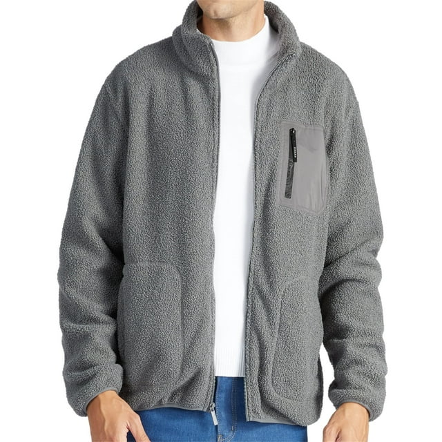 ZITY Men's 220GSM Fleece Winter Jacket, Breathable, Moisture Wicking ...