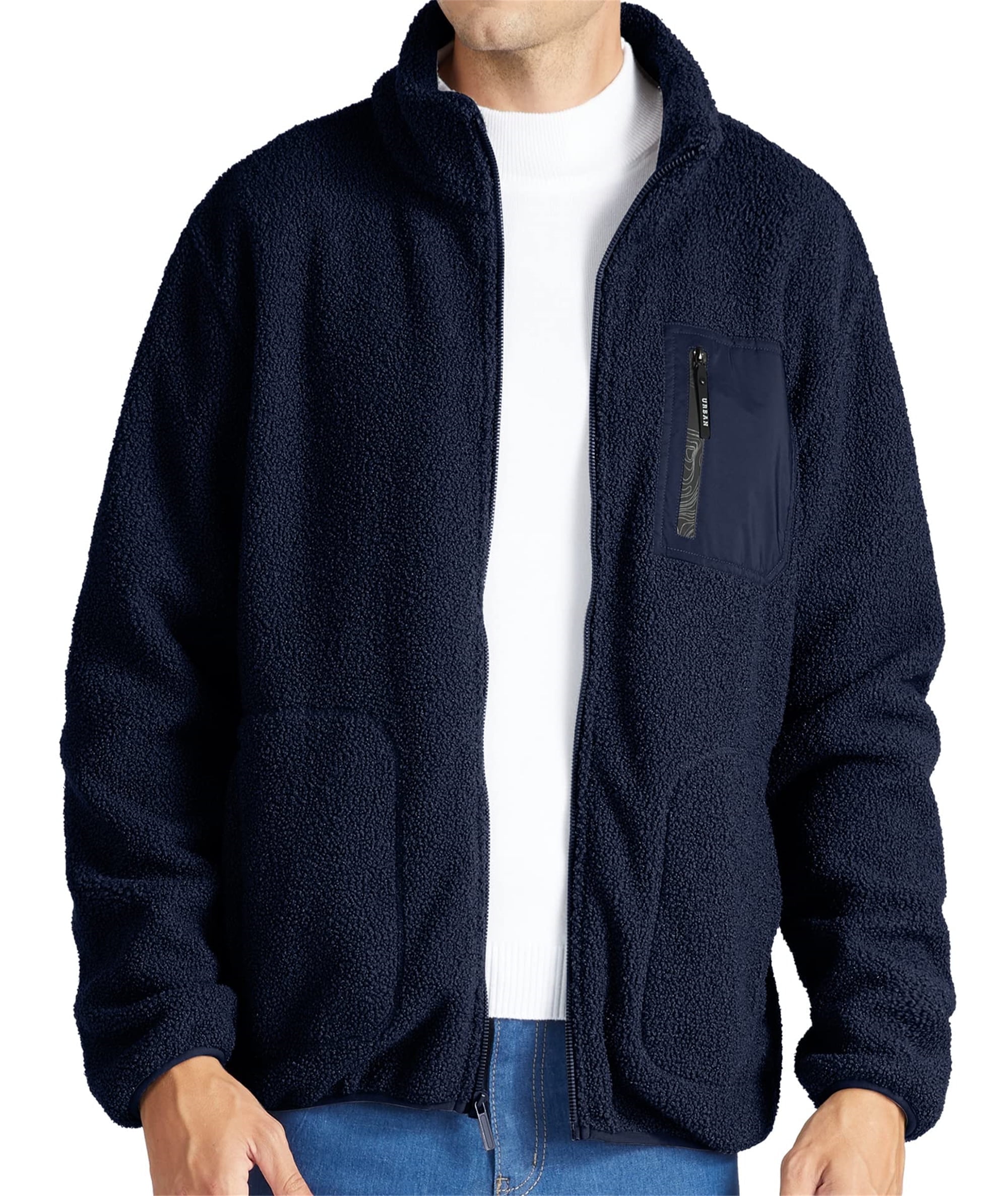 SCODI Men's Winter 220GSM Fleece Jacket with Pockets, Sizes S-3XL, Warm ...