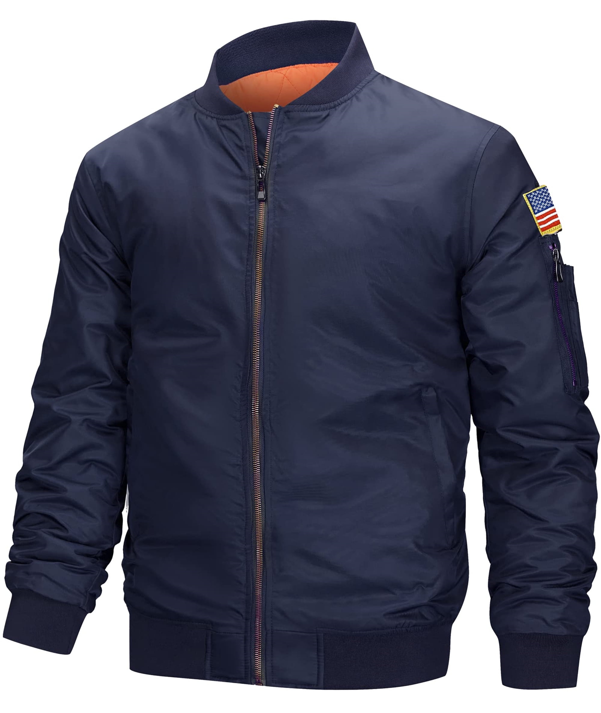 ZITY Men's Warm Padded Thick Jacket, Full Zip, Windproof, Breathable ...