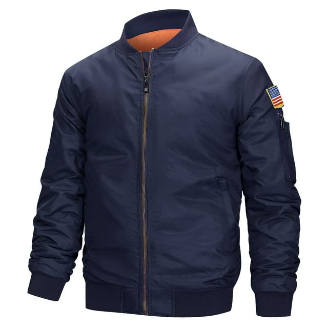 ZITY Men's Warm Padded Thick Jacket, Full Zip, Windproof, Breathable ...