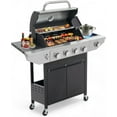 ZIVACATE 4-Burner Propane Gas Grill with Side Burner, 47000 BTU ...