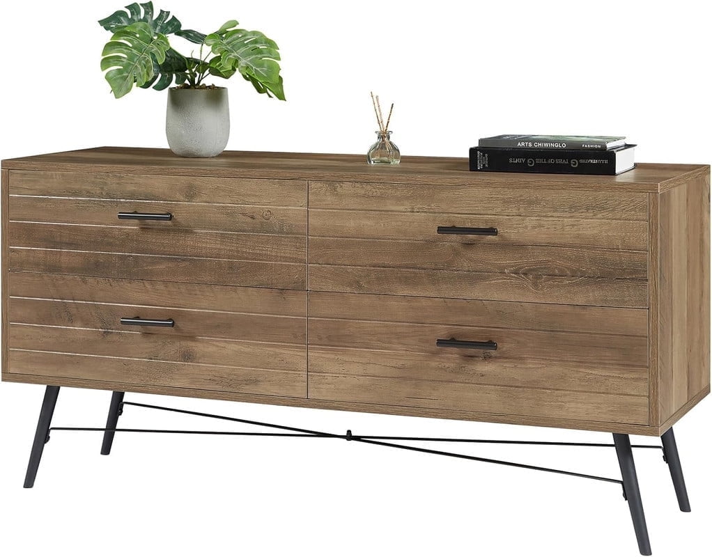ZIVACATE 4 Dressers & Chests of Drawers TV Stand with Storage for ...