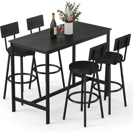 7 Piece Counter Height Dining Set-Counter Height Table and 6 Kitchen ...