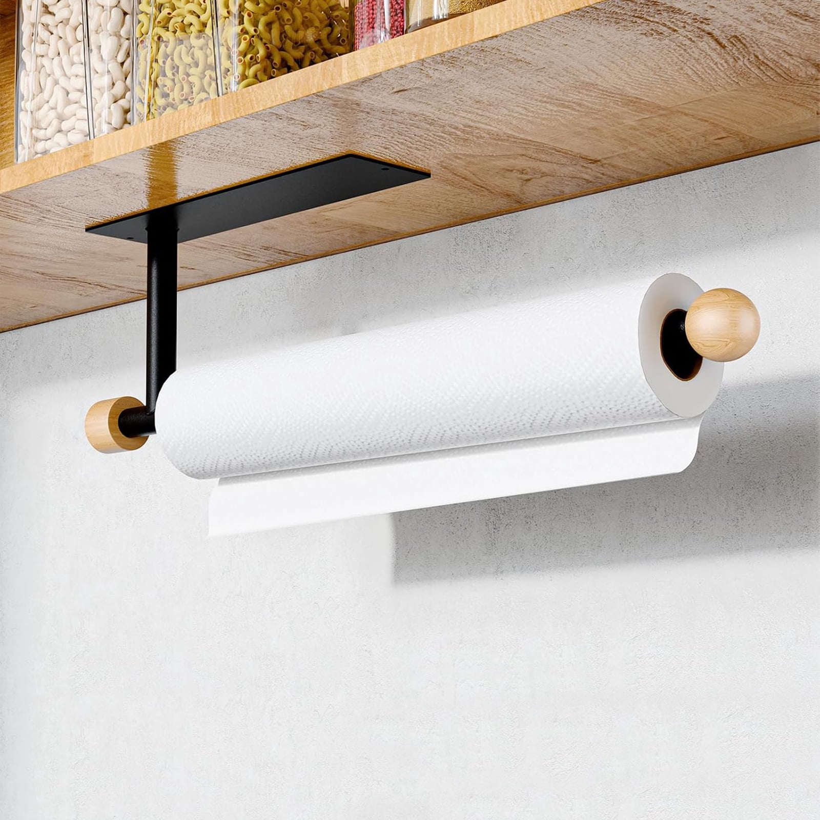 ZIVACATE Paper Towel Holder Under Cabinet Wall Mount Self Adhesive Or ...