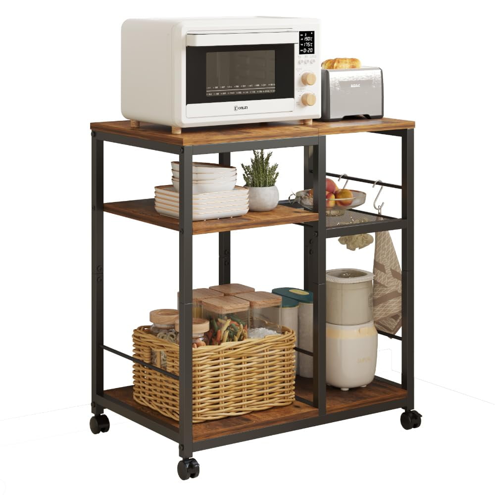 ZIWEI STAR Kitchen Microwave Cart, Microwave Stand, Small Kitchen cart ...
