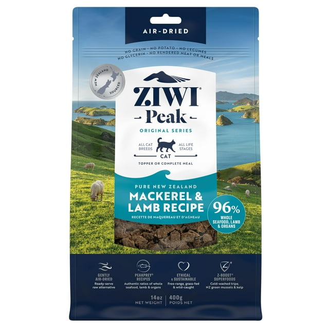 ZIWI Peak Air-Dried Cat IRF13 Food - Mackerel & Lamb - All Natural, High Protein, Grain Free ...