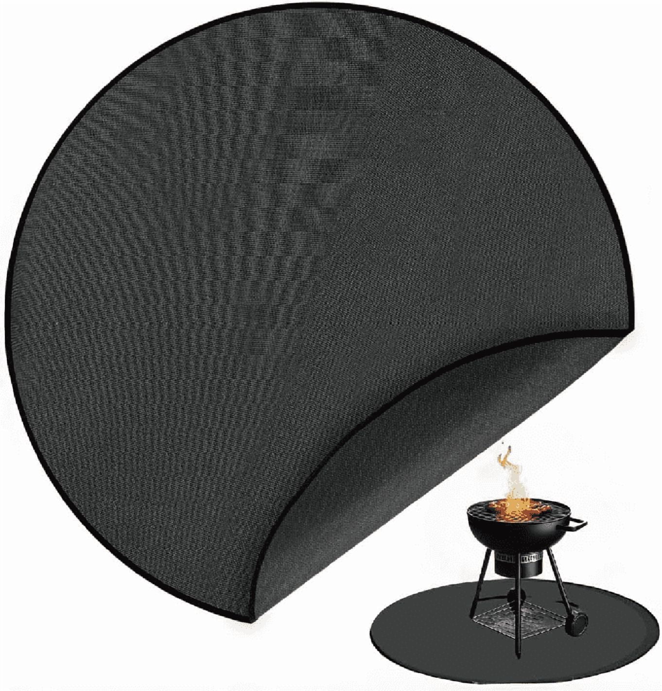 ZIWIOOQ Floor mats, fire-resistant, for fireplaces and barbecues ,Round ...