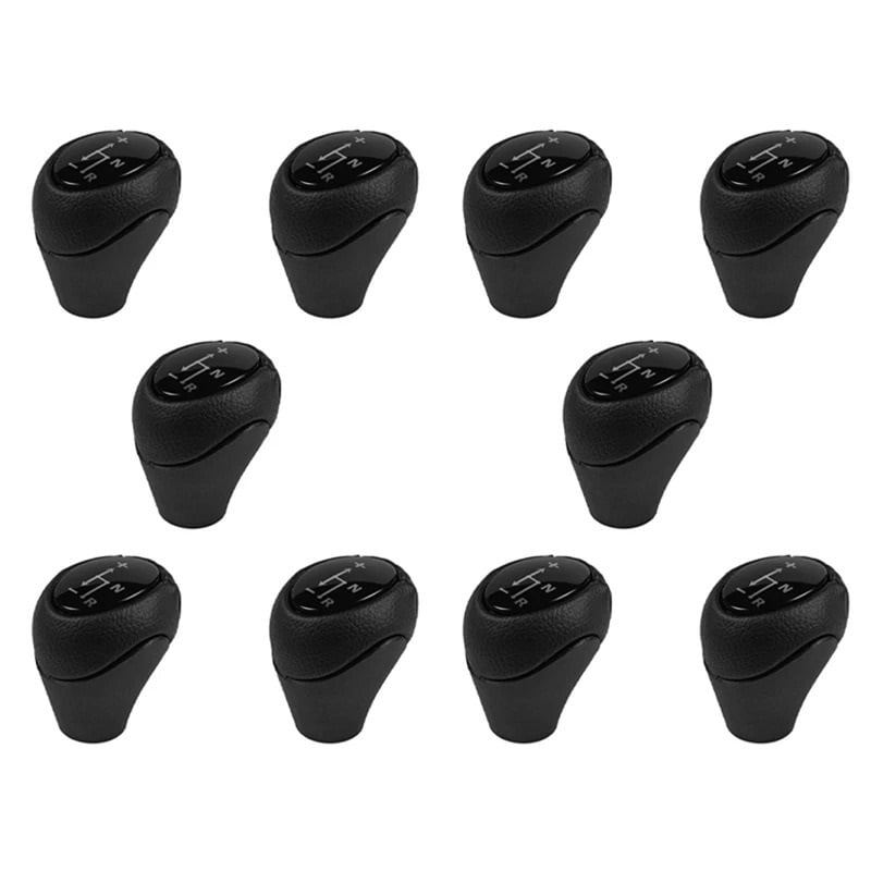 ZIXMJ 10X Auto Parts Leather Automatic Gear Shift Knob Lever Shifter ...
