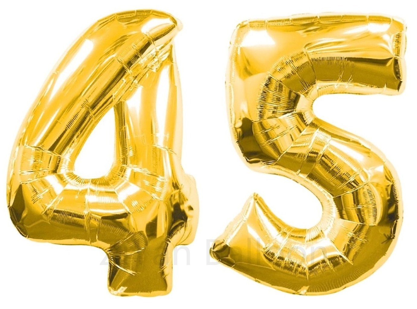 ZIYAN 40 Inch Giant MSF2 45th Gold Number Balloons,Birthday/Party ...