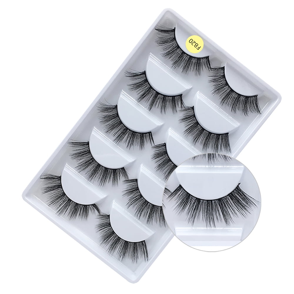 ZIYIMEI Faux Mink Lashes Handmade 3D Effect Multi-Layer Eyelashes, 5 ...
