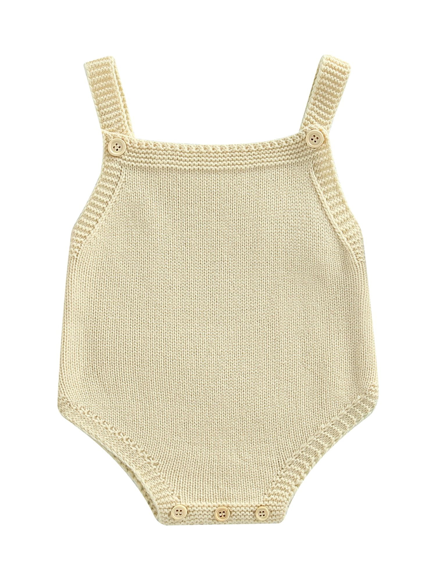 ZIYIXIN Newborn Baby Boy Girl Knit Romper Sleeveless Strap One Piece ...