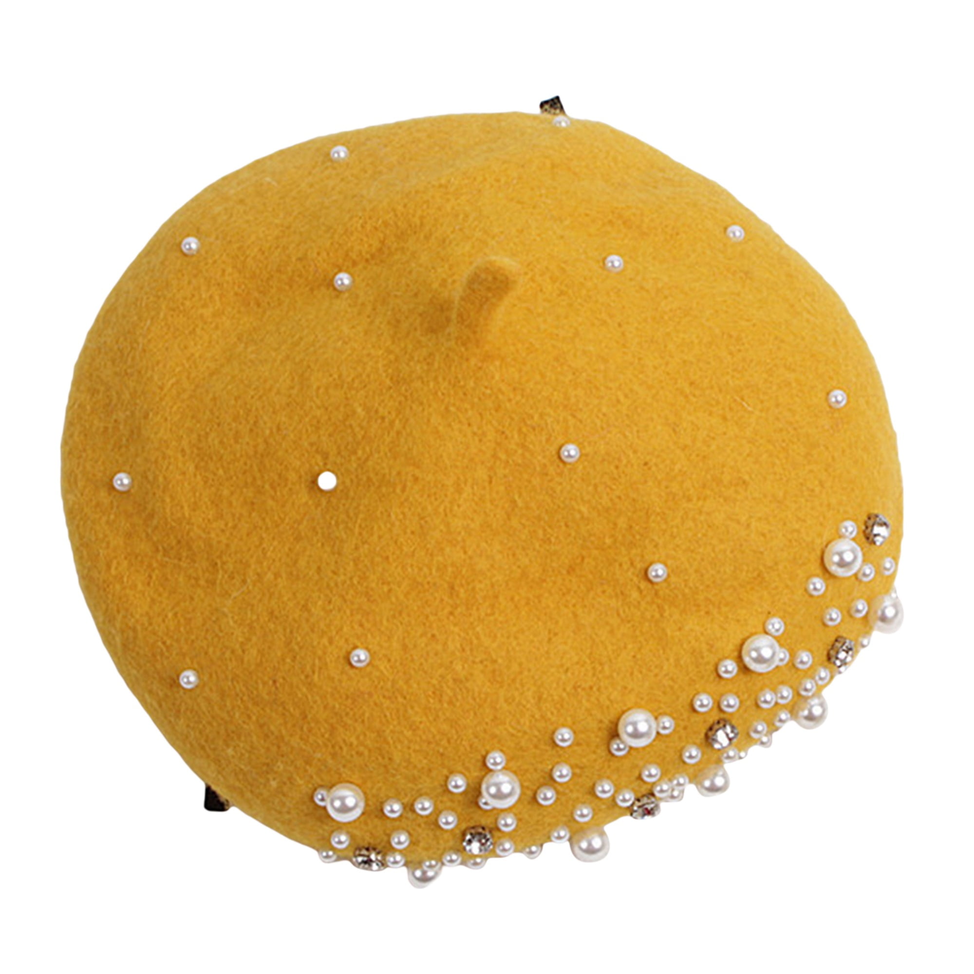 ZIYIXIN Toddler Kids Girls Berets Hats, Pearl Woolen Girl Baby Children ...