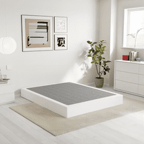 Zinus 4" Metal Box Spring with Wood Slats, Mattress Foundation, Queen ...