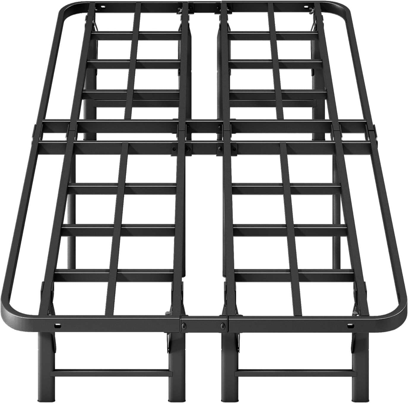 ZIYOO Heavy Duty Folding Bed Frame Queen Size, 14" High Sturdy Steel ...