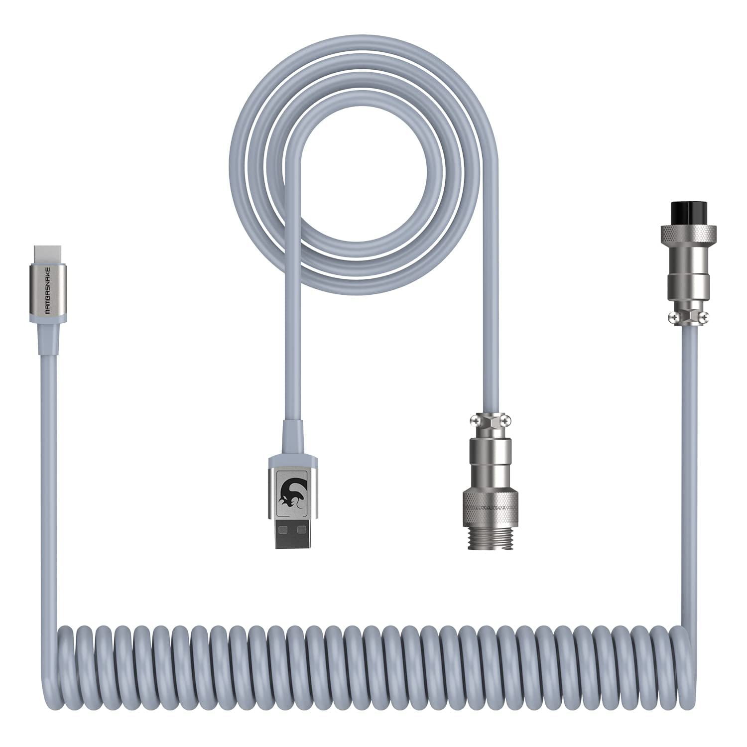 ZIYOU LANG C01 Coiled USB-c Double Sleeved Spring Cable Metal Aviator ...
