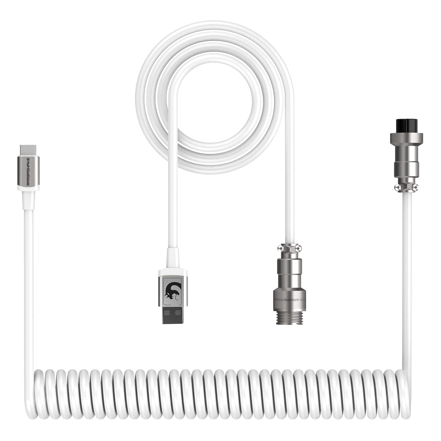 ZIYOU LANG C01 Coiled USB-c Double Sleeved Spring Cable Metal Aviator ...
