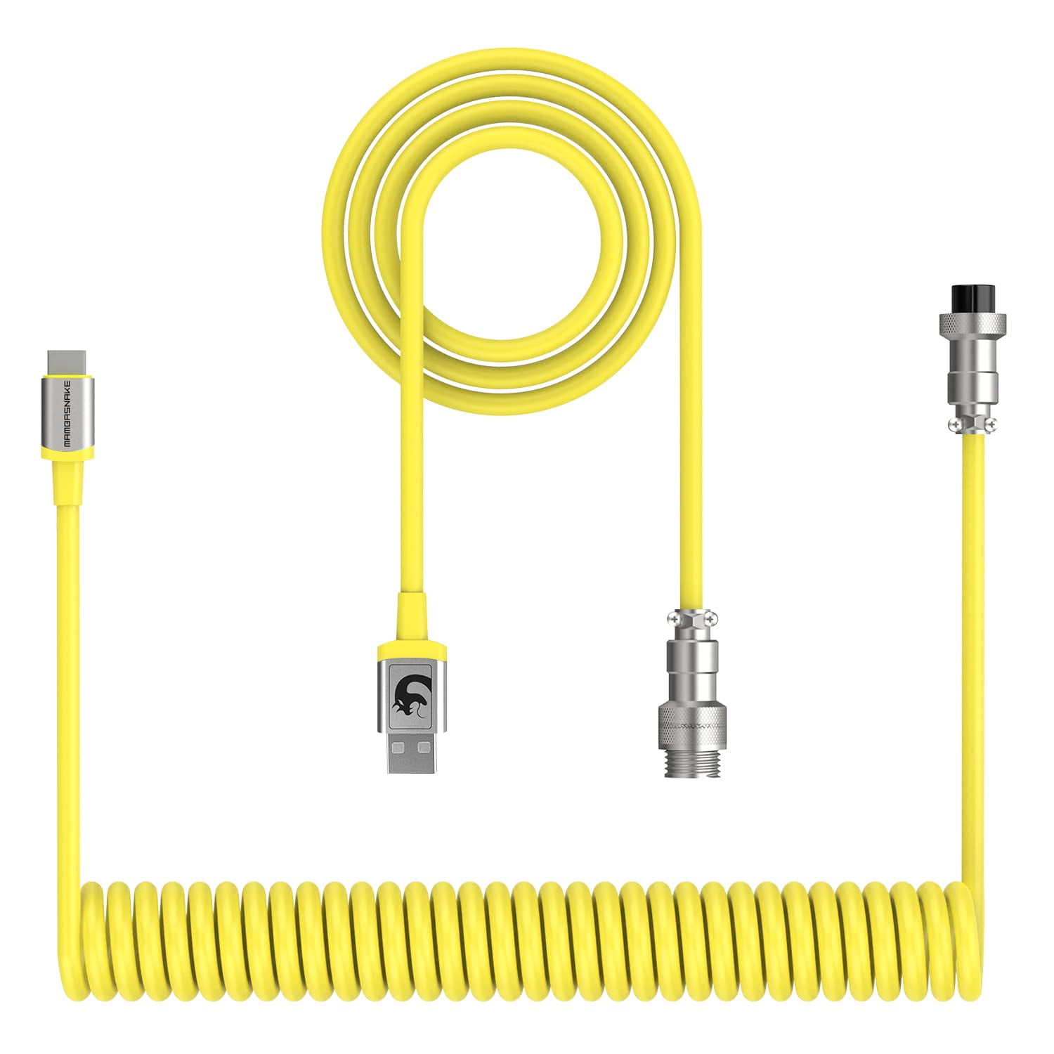 ZIYOU LANG C01 Coiled USB-c Double Sleeved Spring Cable Metal Aviator ...