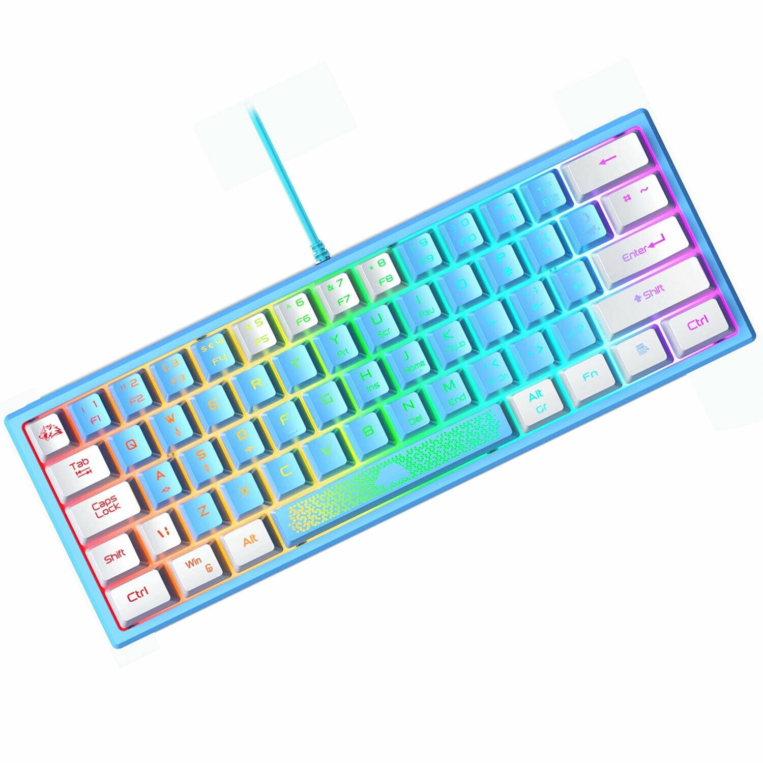 ZIYOU LANG K61 60% Percent Gaming Keyboard Compact RGB Chroma Backlit ...