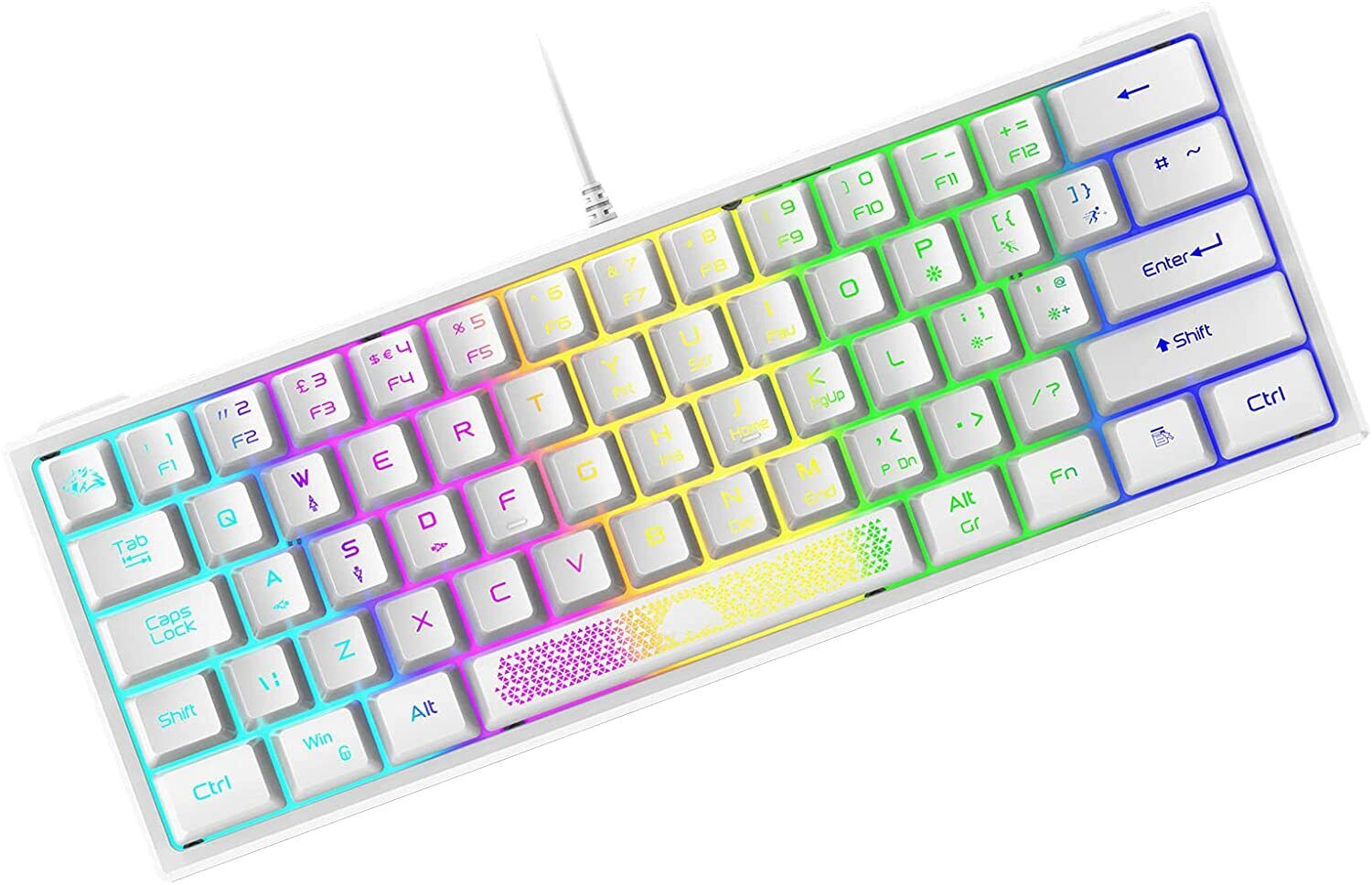 ZIYOU LANG K61 60% Percent Gaming Keyboard, Compact RGB Chroma Backlit ...