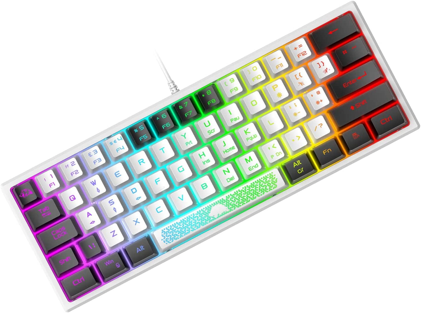 ZIYOU LANG K61 60% Percent Gaming Keyboard Compact RGB Chroma Backlit ...