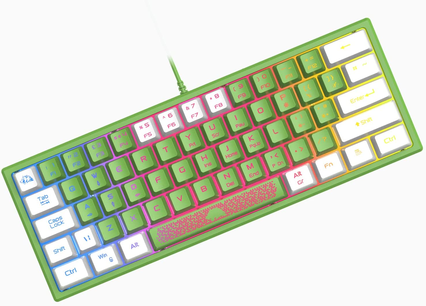 ZIYOU LANG K61 60% Percent Gaming Keyboard Compact RGB Chroma Backlit ...