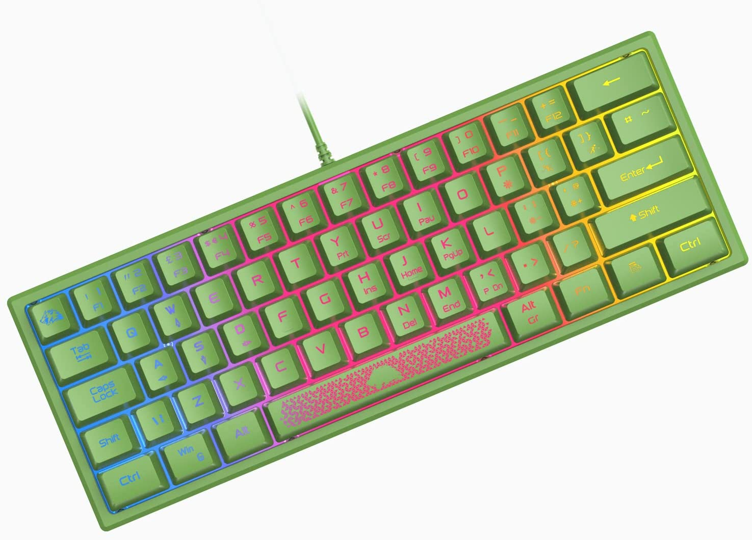 ZIYOU LANG K61 60% Percent Gaming Keyboard, Compact RGB Chroma Backlit ...