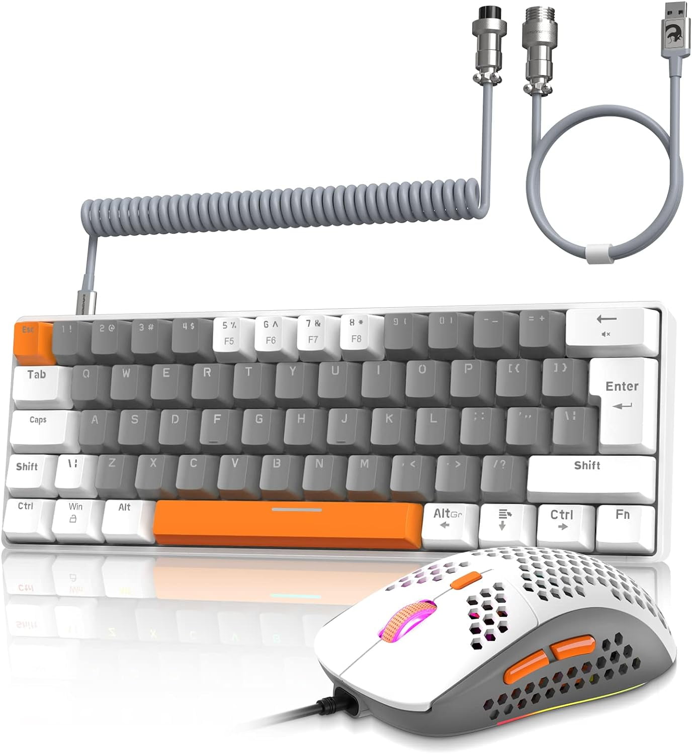 ZIYOU LANG T60 Wired Mechanical Keyboard&Mouse Combo,Rainbow Backlit ...