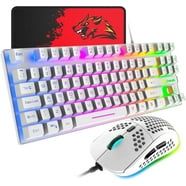 Shipadoo D500 RGB 104 Keys Gaming Keyboard and Mouse Combo, Black ...