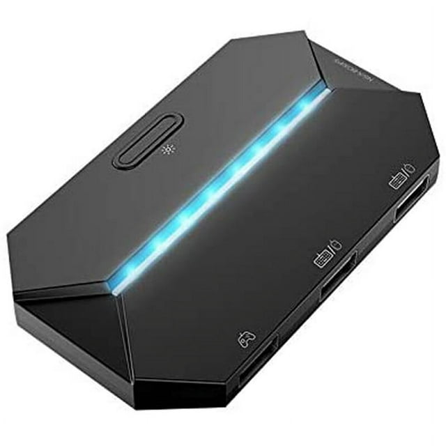 ZIYOULANG G6L RGB Backlit Gaming Controller Converter, TYPE-C USB Keyboard and Mouse LED Adapter ...