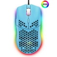 ZIYOULANG Wired Gaming Mouse, Honeycomb Shell, 6 DPI 6400, RGB Backlit ...