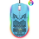 ZIYOULANG Wired Gaming Mouse, Honeycomb Shell, 6 DPI 6400, RGB Backlit ...