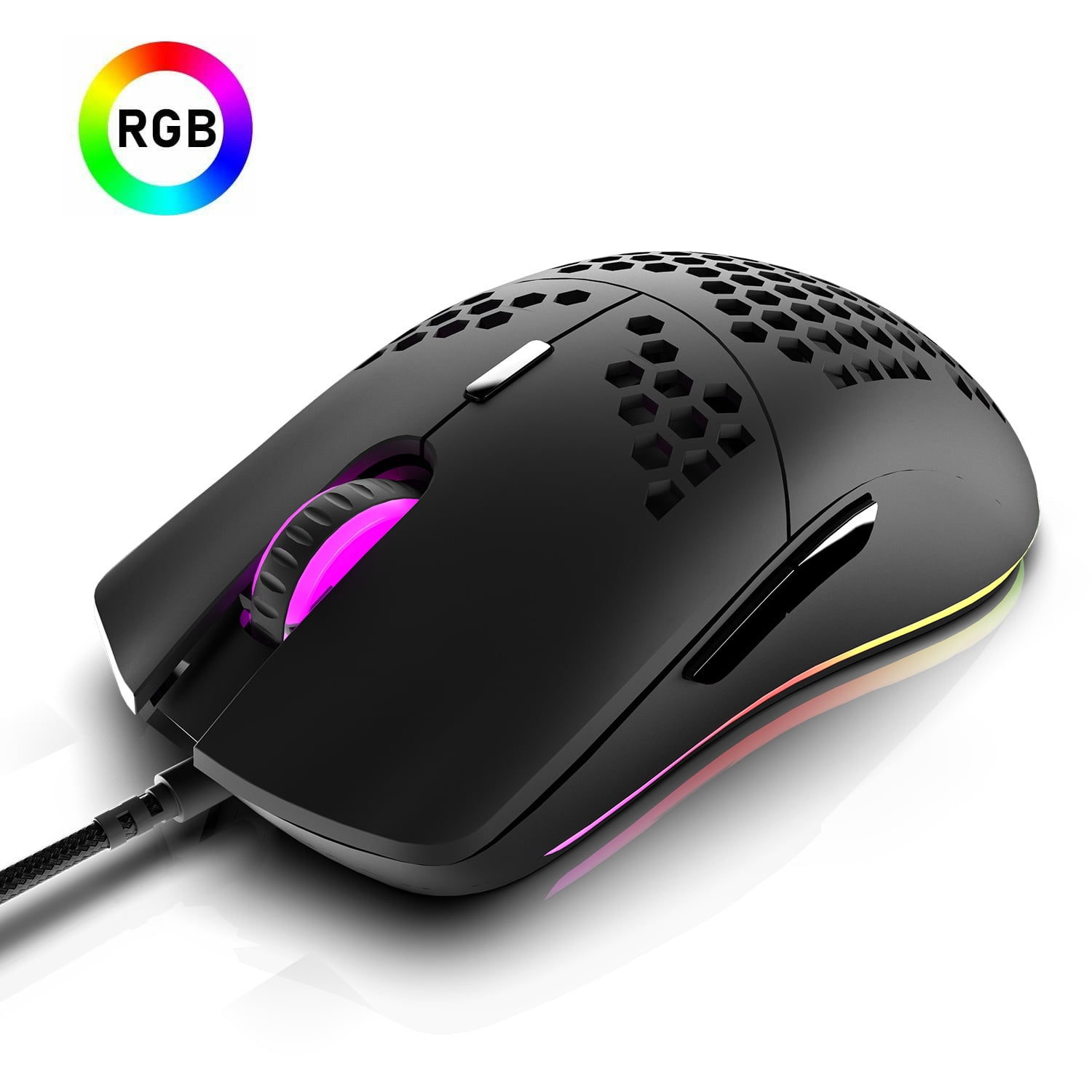 ZIYOULANG Ultralight Wired Gaming Mouse, Lightweight Honeycomb Shell, 4 ...