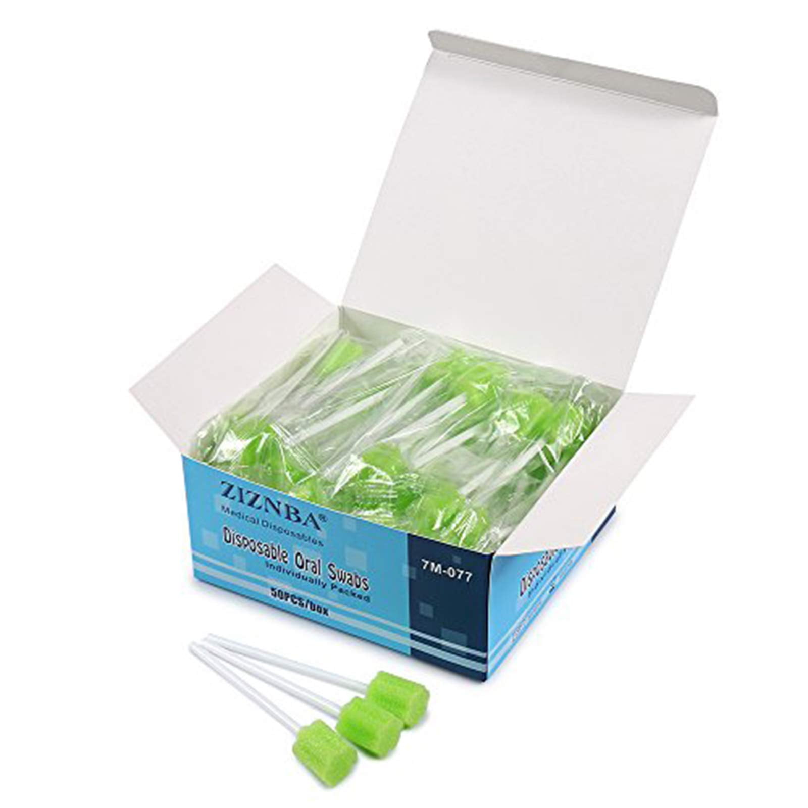 ZIZNBA (50 Pack) Disposable STF9 Oral Swabs, Sterile Dental Sponge ...