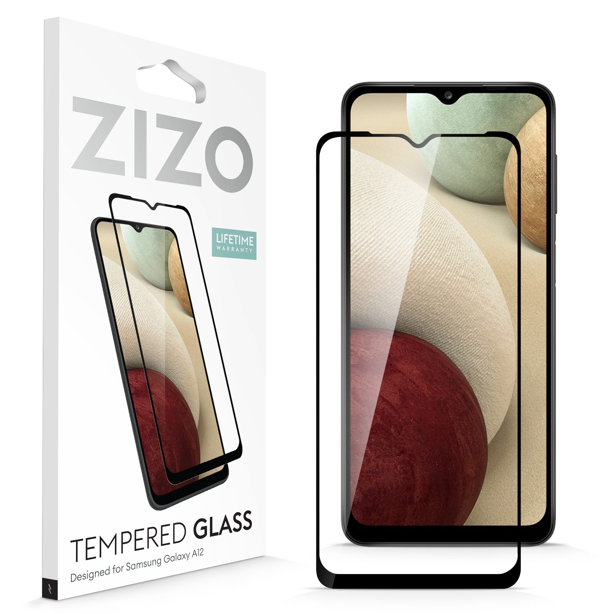 ZIZO Samsung Galaxy A12 Tempered Glass with Anti Scratch Screen ...