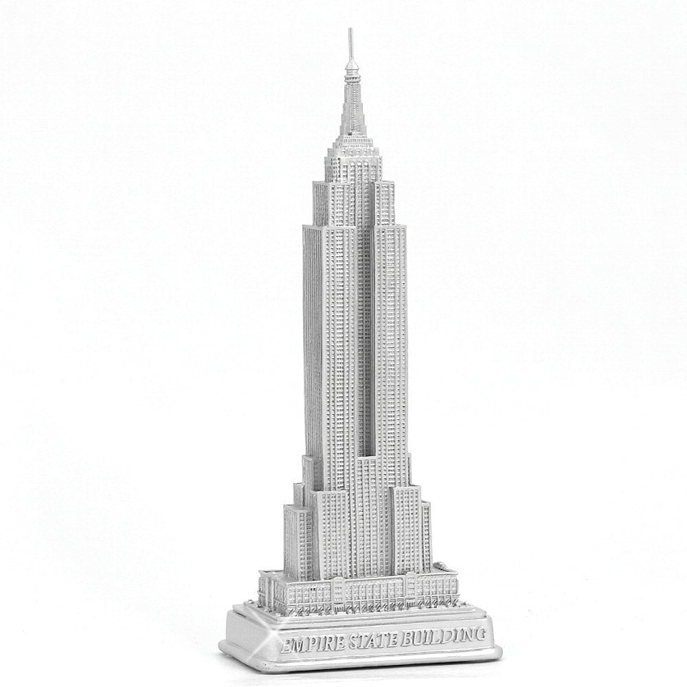 ZIZO USA Empire State Building Statue from New York City Silver 9" NYC ...