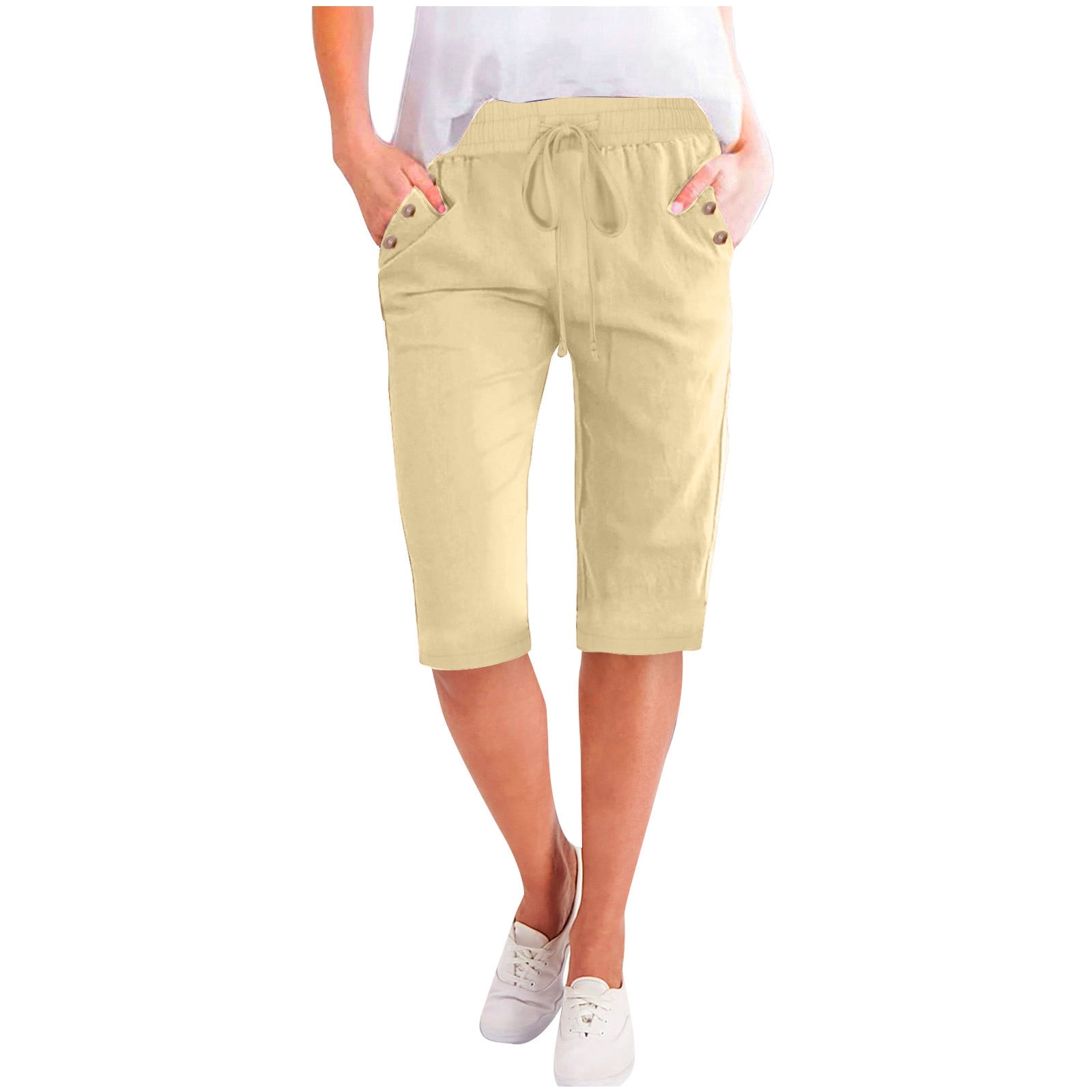 ZIZOCWA Flare Pants for Women High Waist Womens Wide Leg Casual Capris ...