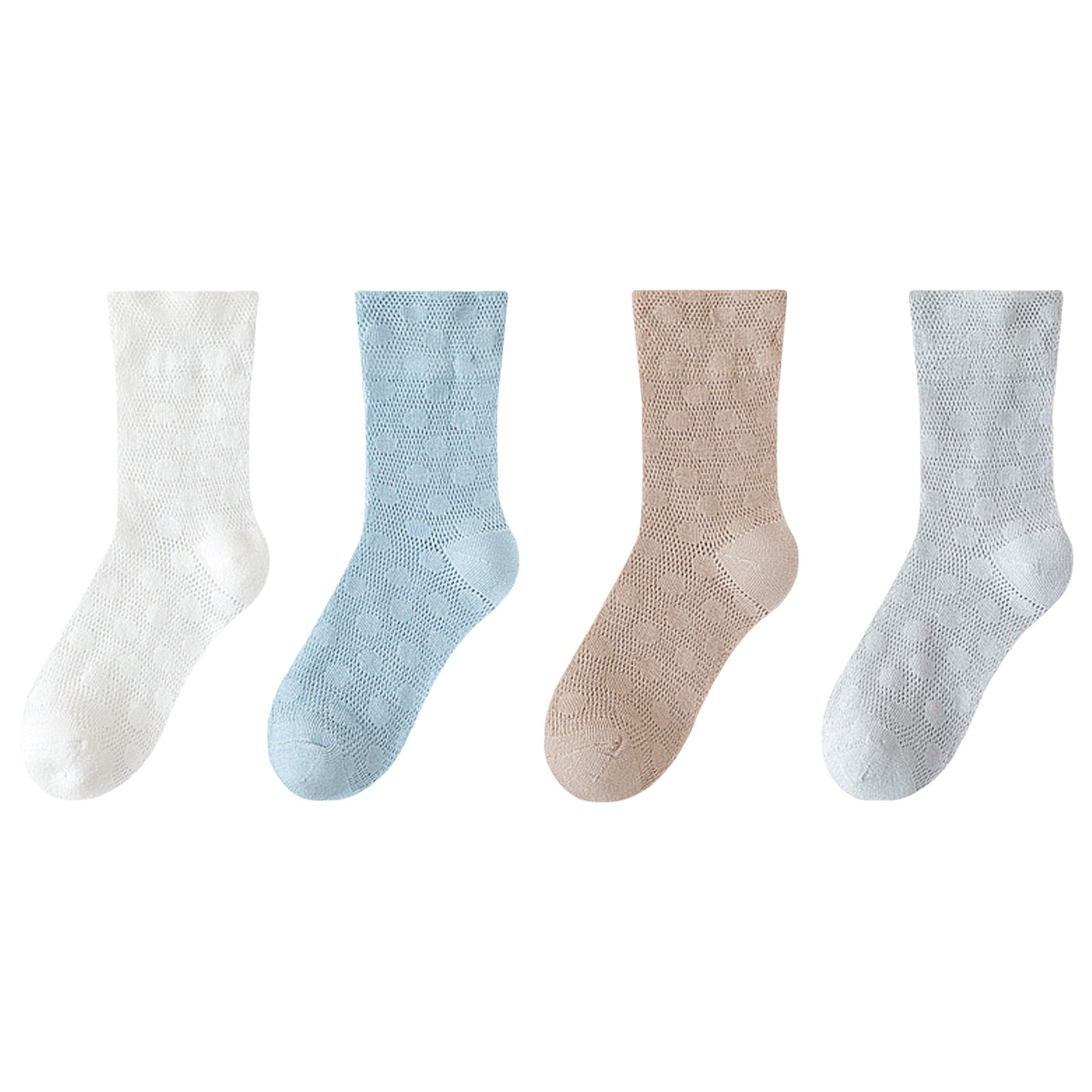 ZIZOCWA Short Socks Women 4 Pair Womens Solid Color Cute Thin Cotton ...