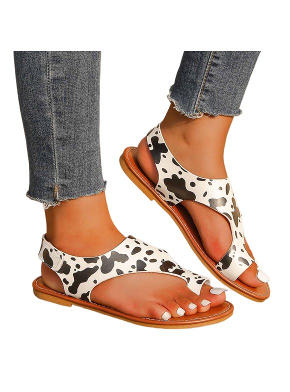 Cow Print Sandals