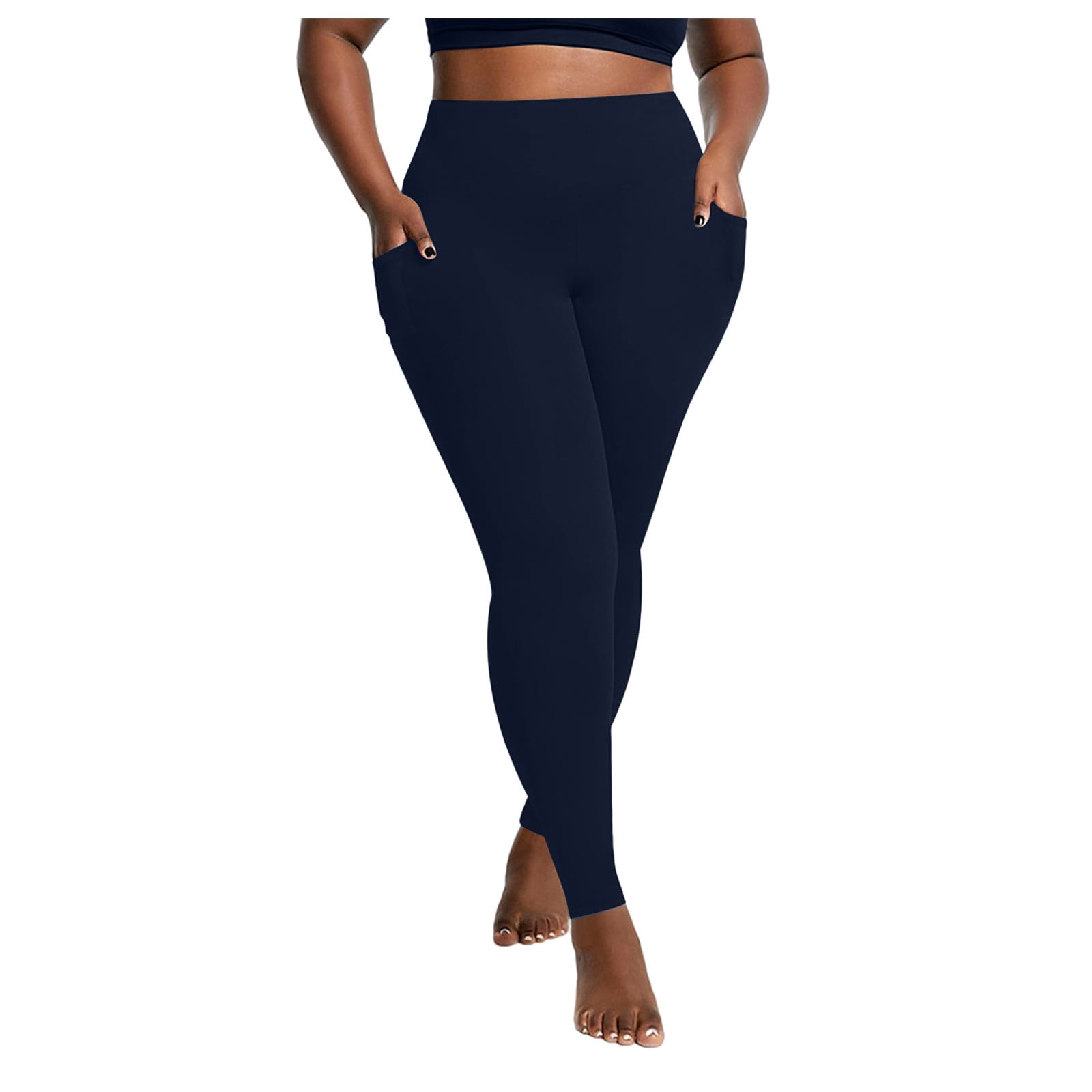 ZIZOCWA Women'S Plus Size High Stretch Yoga Pants with Pockets Fitness ...
