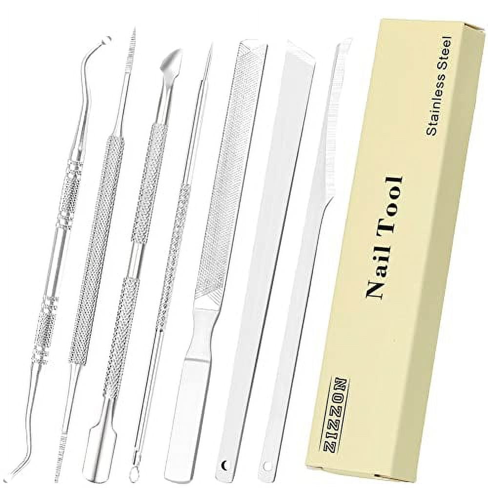 ZIZZON 7 Pcs Ingrown Toenail File and Lifters set, Stainless Steel ...