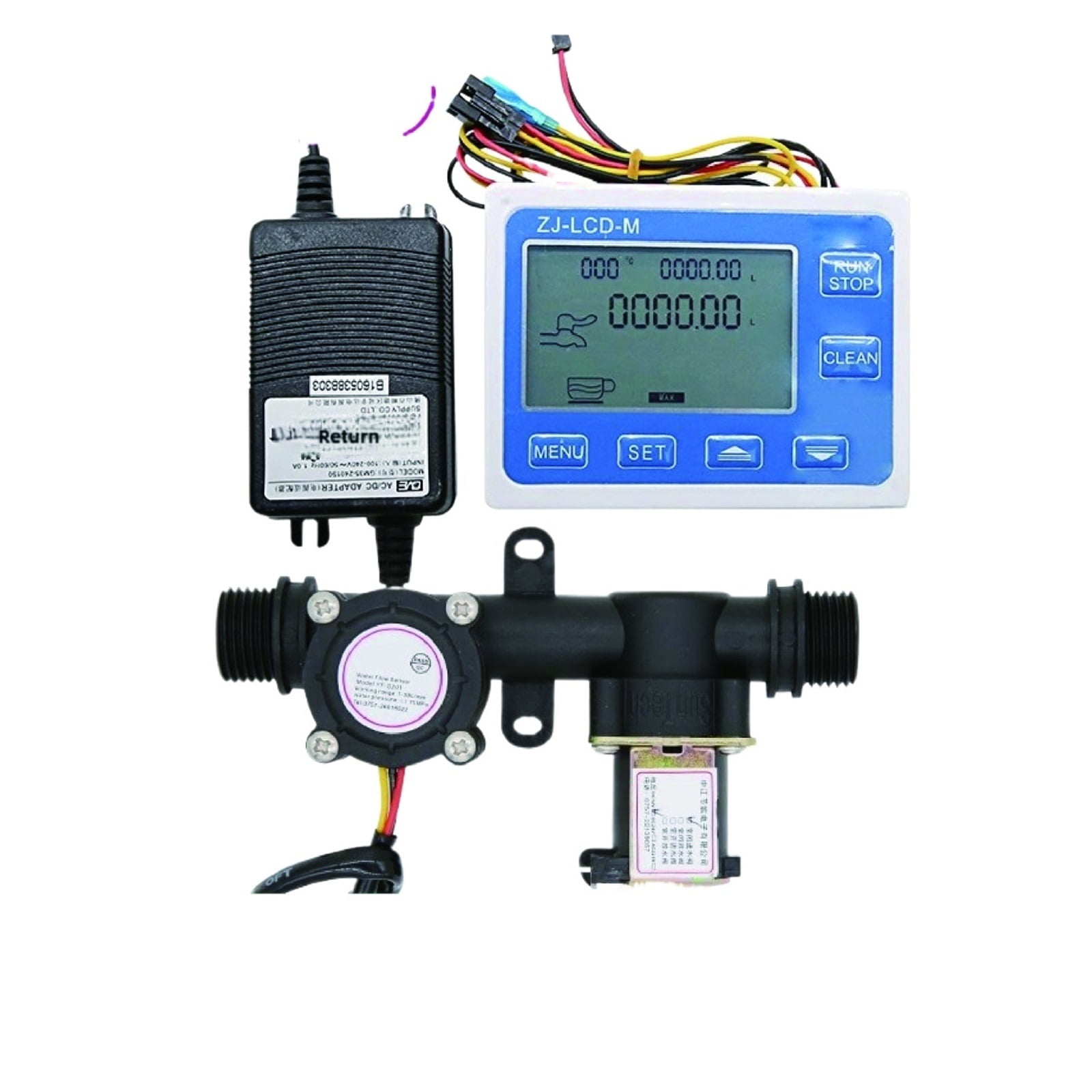 ZJ-LCD-M Liquid Flow Controller with LCD Display 1/2 Inch Pipe Digital ...