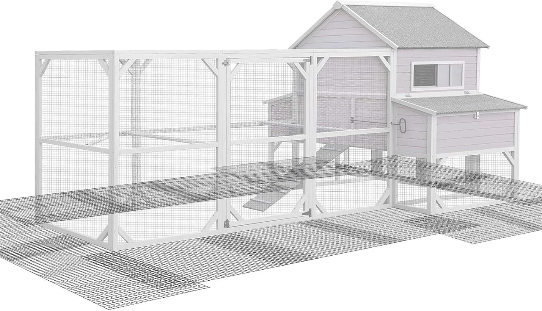 ZJBP Chicken Wire Netting Fence Poultry Coop Bottom Barrier to Keep ...