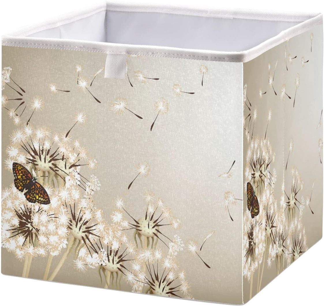 ZJBP Dandelions Flying Sky Cube Storage Bins Organizer Cute Yellow ...