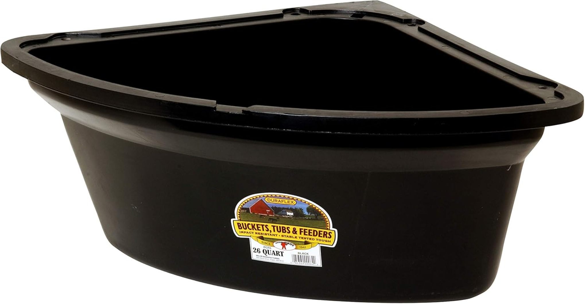 ZJBP Plastic Corner Feeder Bucket (Black) Durable & Useful Space Saving ...