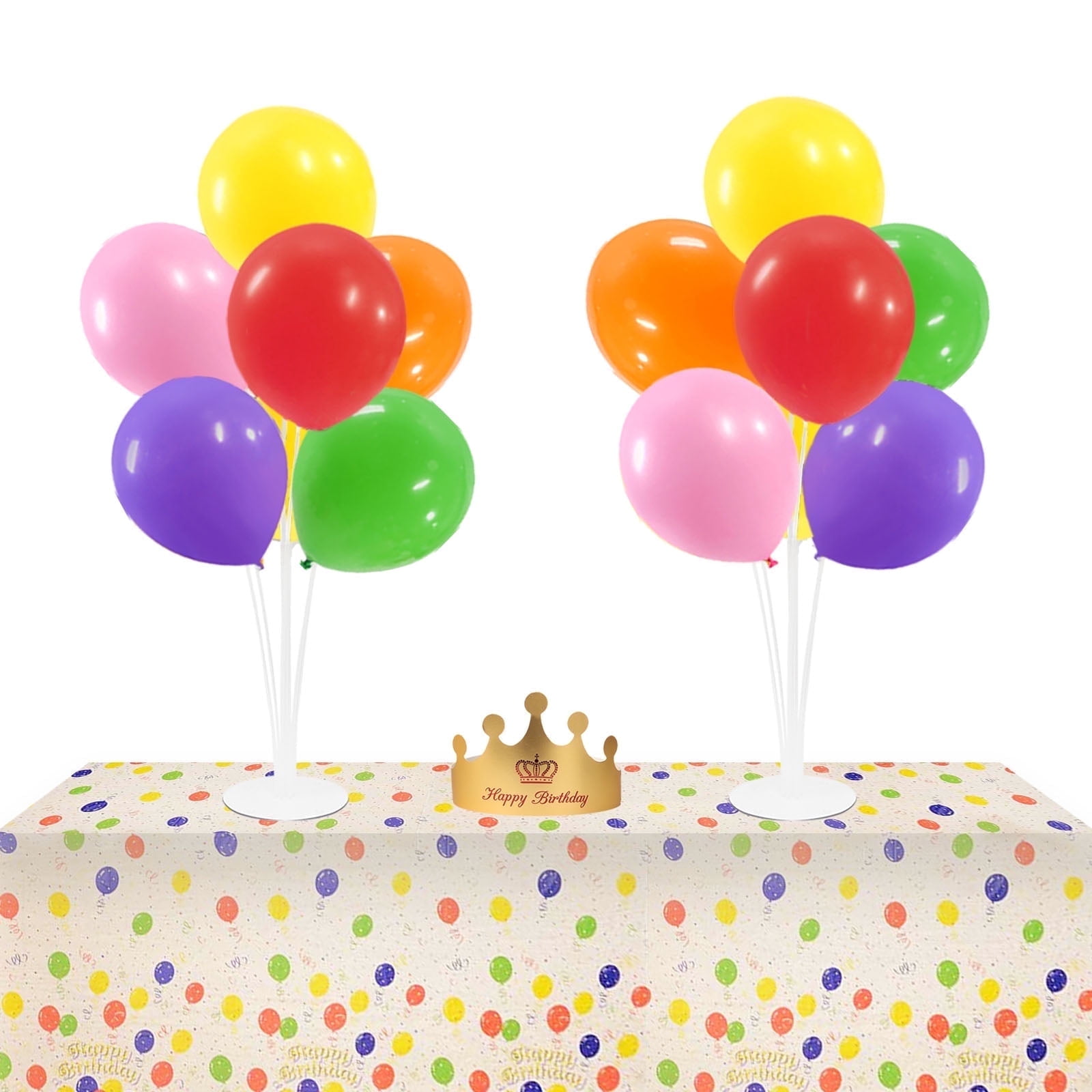 ZJDHPTY Kids' Birthday Decorations,Balloon Stands with Assorted Color ...